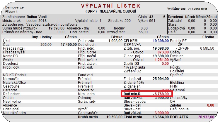 Roční zúčtování daní