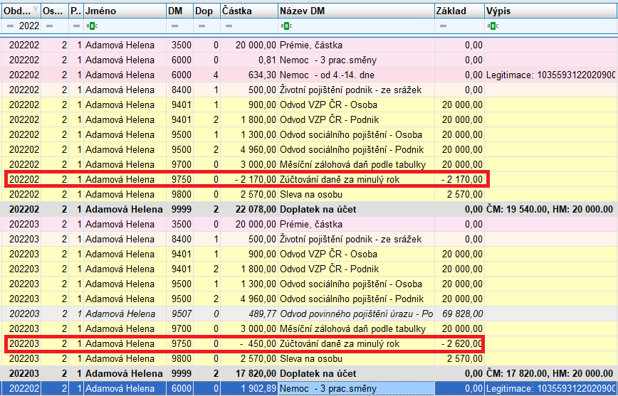 Roční zúčtování daní